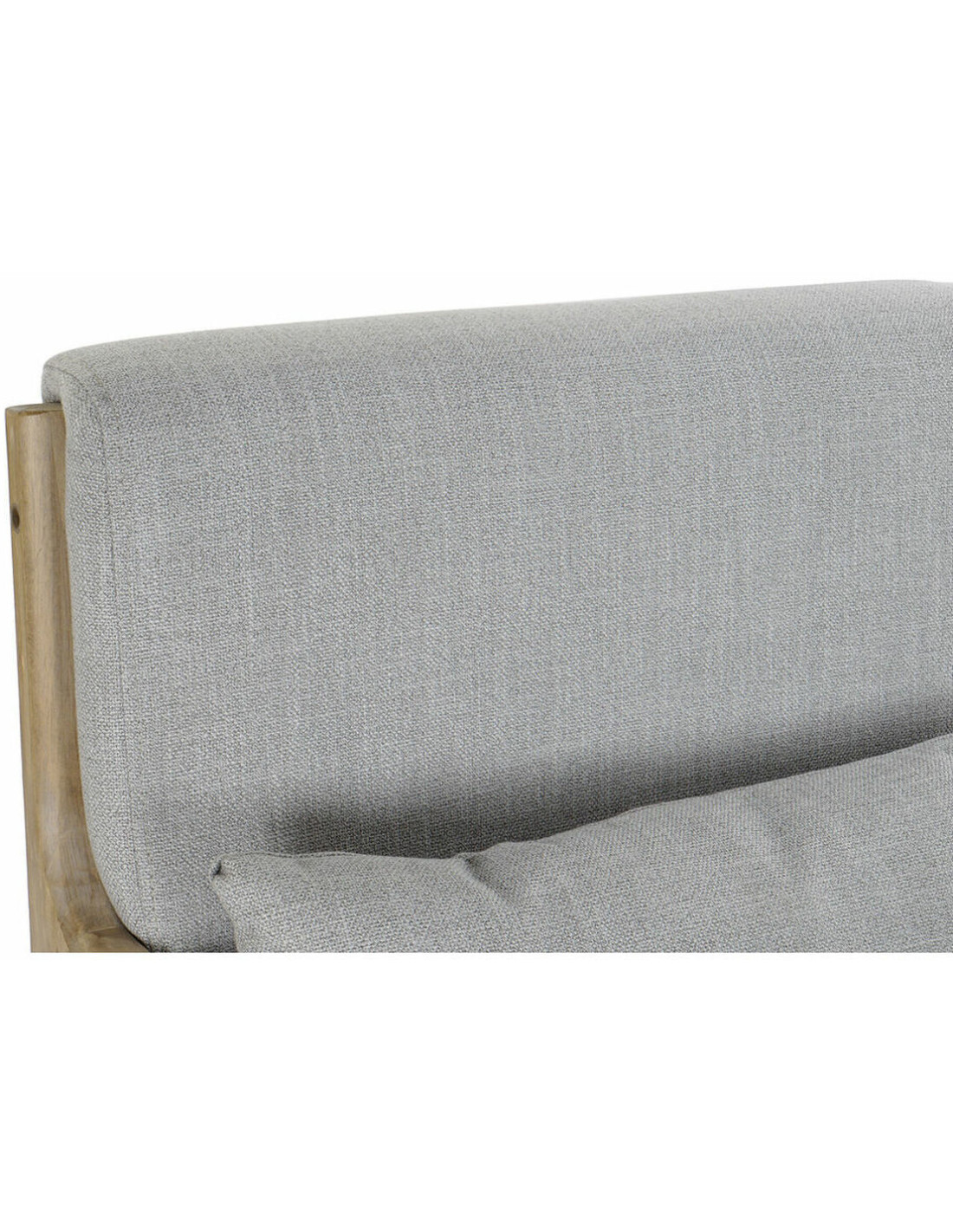 Fauteuil original en Lin Gris Bois d'hévéa Naturel Kilan
