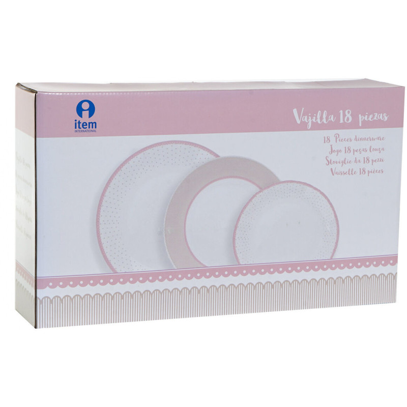 Coffret Service de table de Noël 18 pièces en Porcelaine Blanc Motif ...