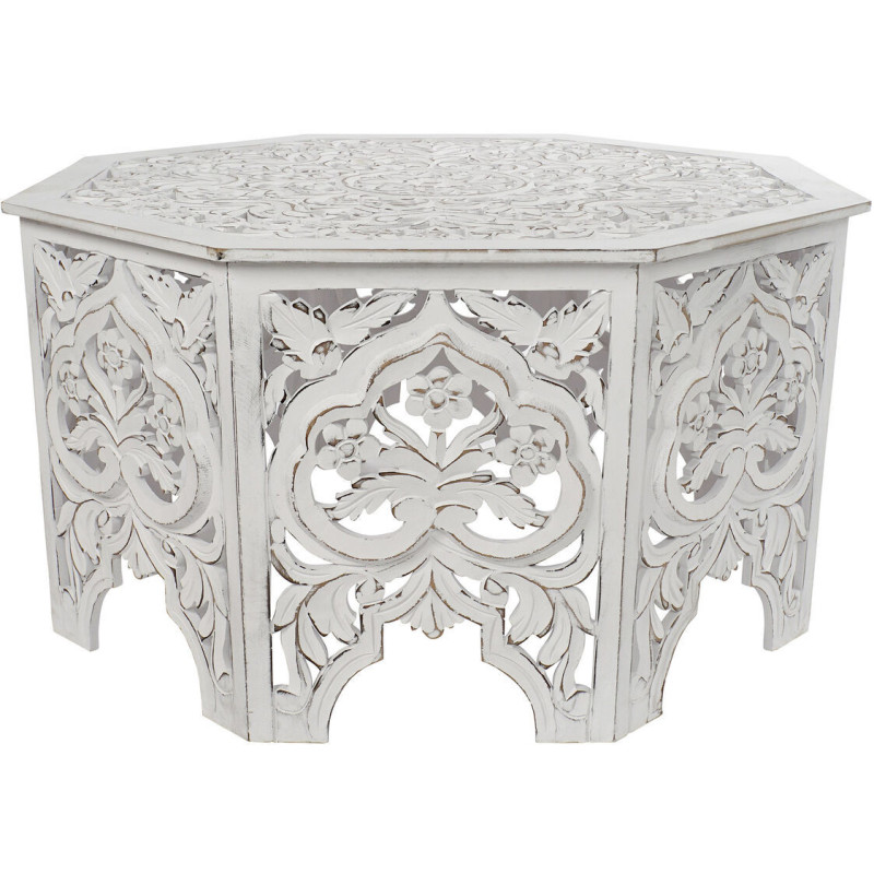 Table Basse Bois Blanc Vieilli