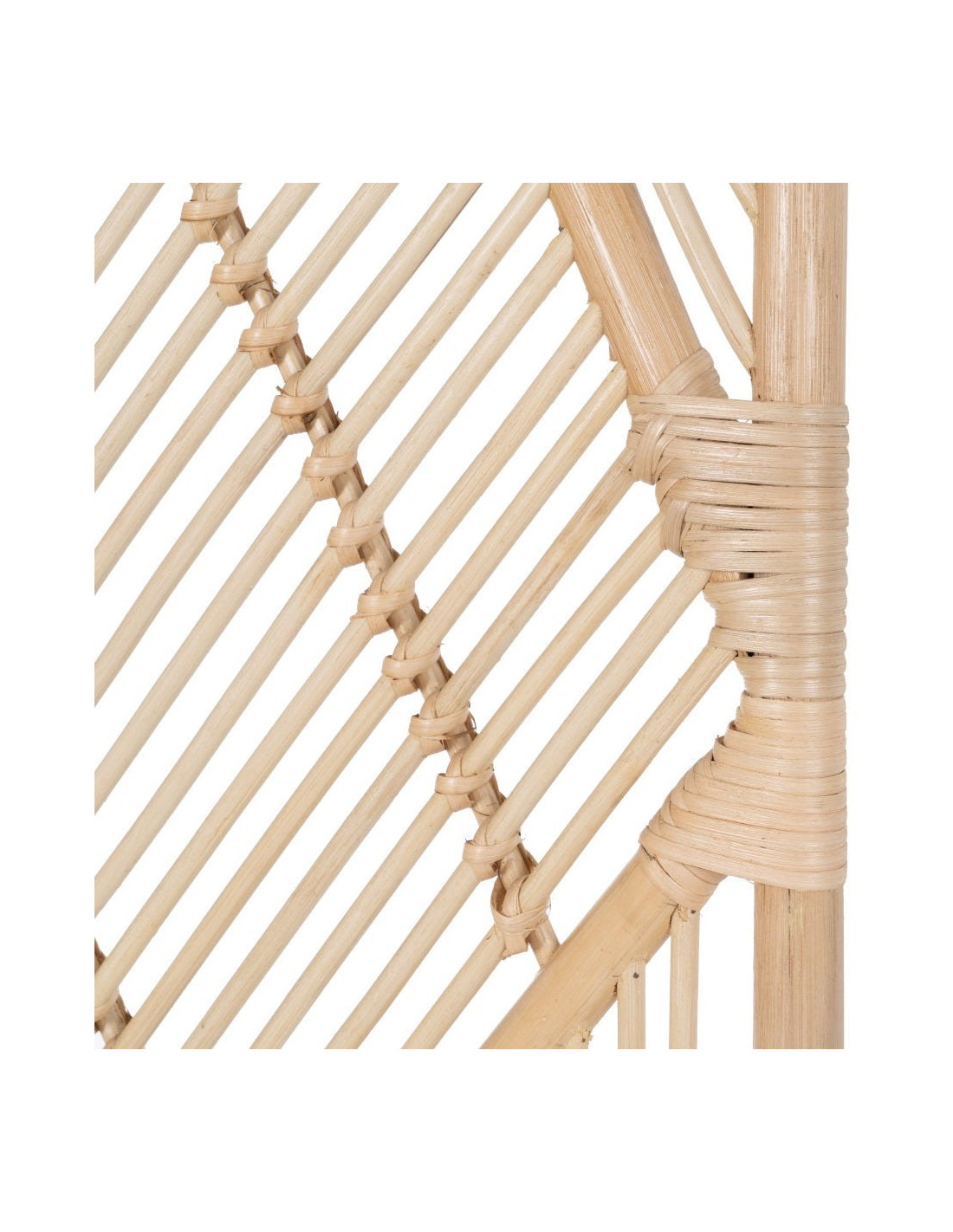 Paravent vintage chic 3 panneaux en Rotin Naturel Rattan