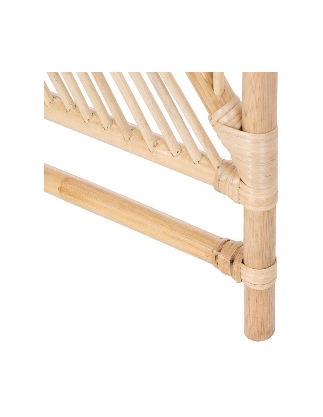 Paravent vintage chic 3 panneaux en Rotin Naturel Rattan