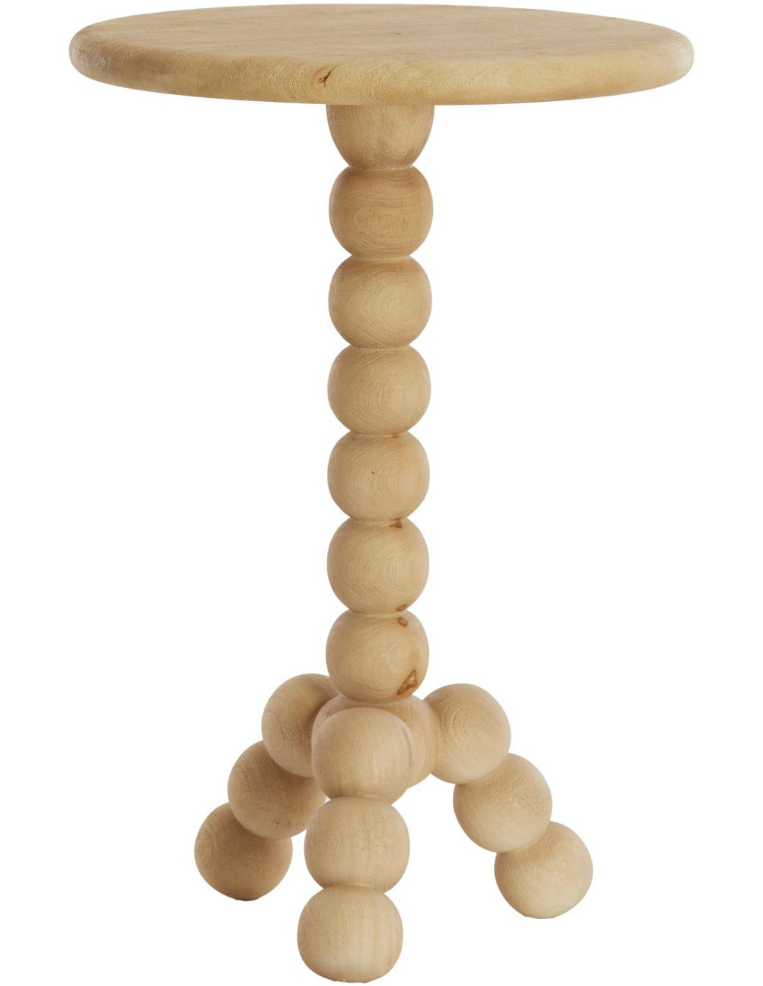 Table d'appoint originale boules Ronde Diamètre 35 cm en Bois Naturel ...