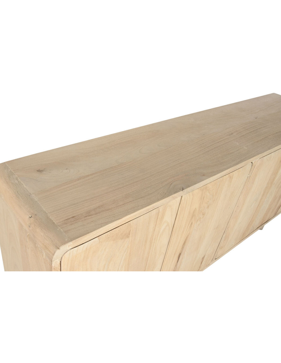 Grand Buffet africain Bas 4 portes Naturel Zelian