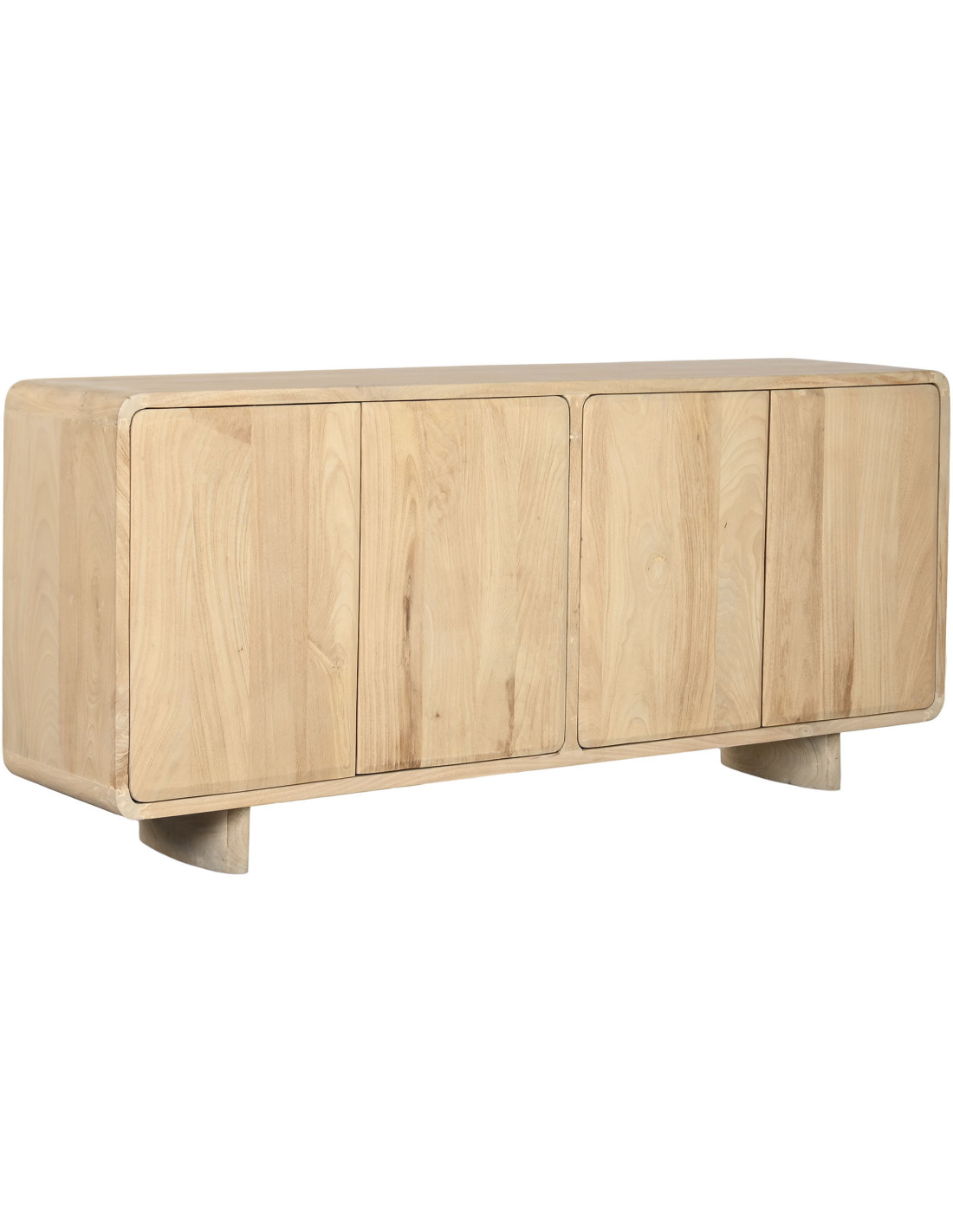 Grand Buffet africain Bas 4 portes Naturel Zelian