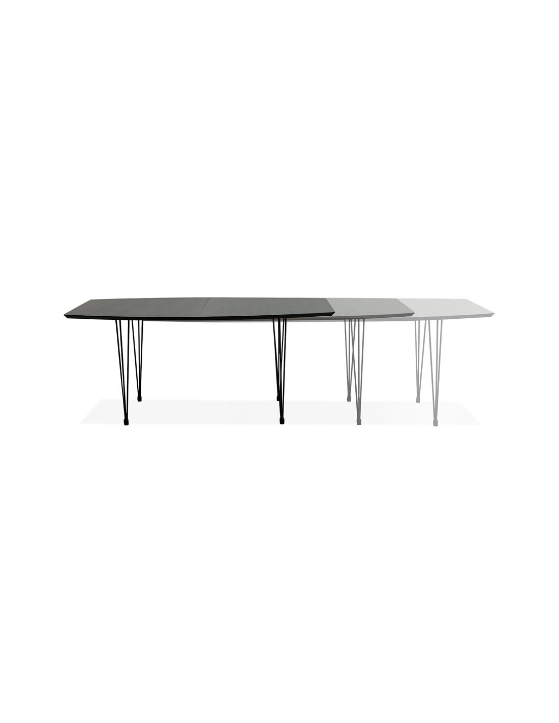 Table à manger design Extensible Rectangulaire 12 personnes en Bois ...