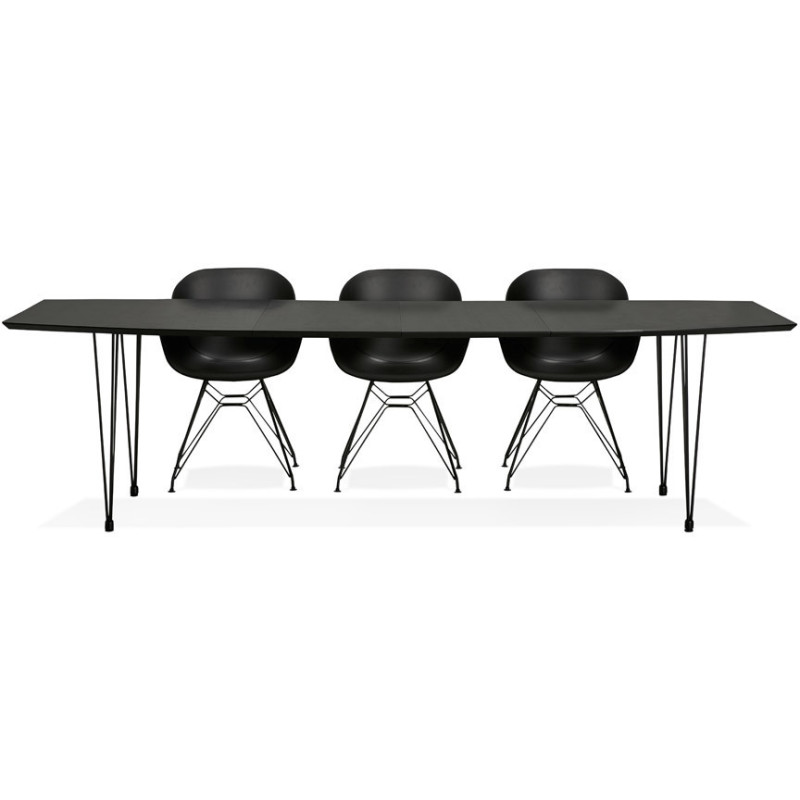 Table à manger design Extensible Rectangulaire 12 personnes en Bois ...
