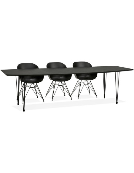 Table à manger design Extensible Rectangulaire 12 personnes en Bois ...