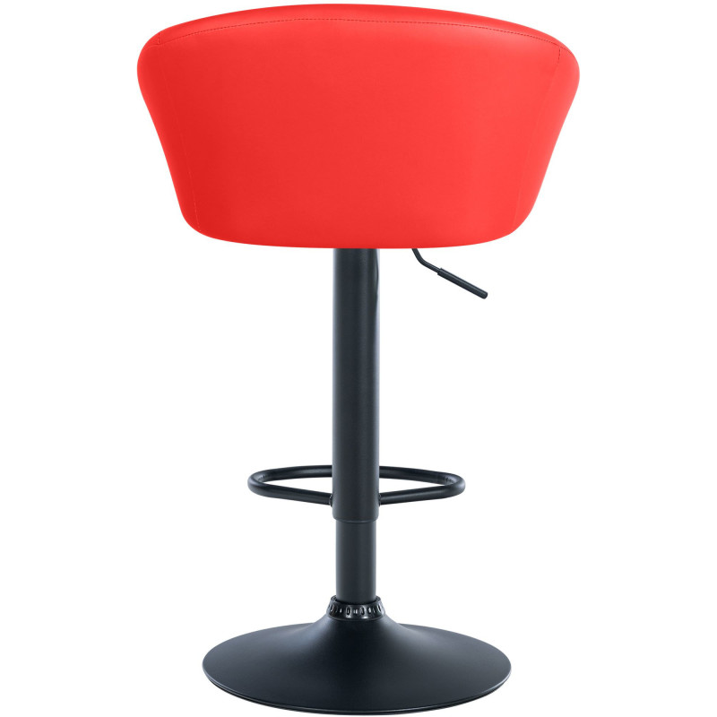 Tabouret de bar original en Polyuréthane Rouge Métal Noir Scando