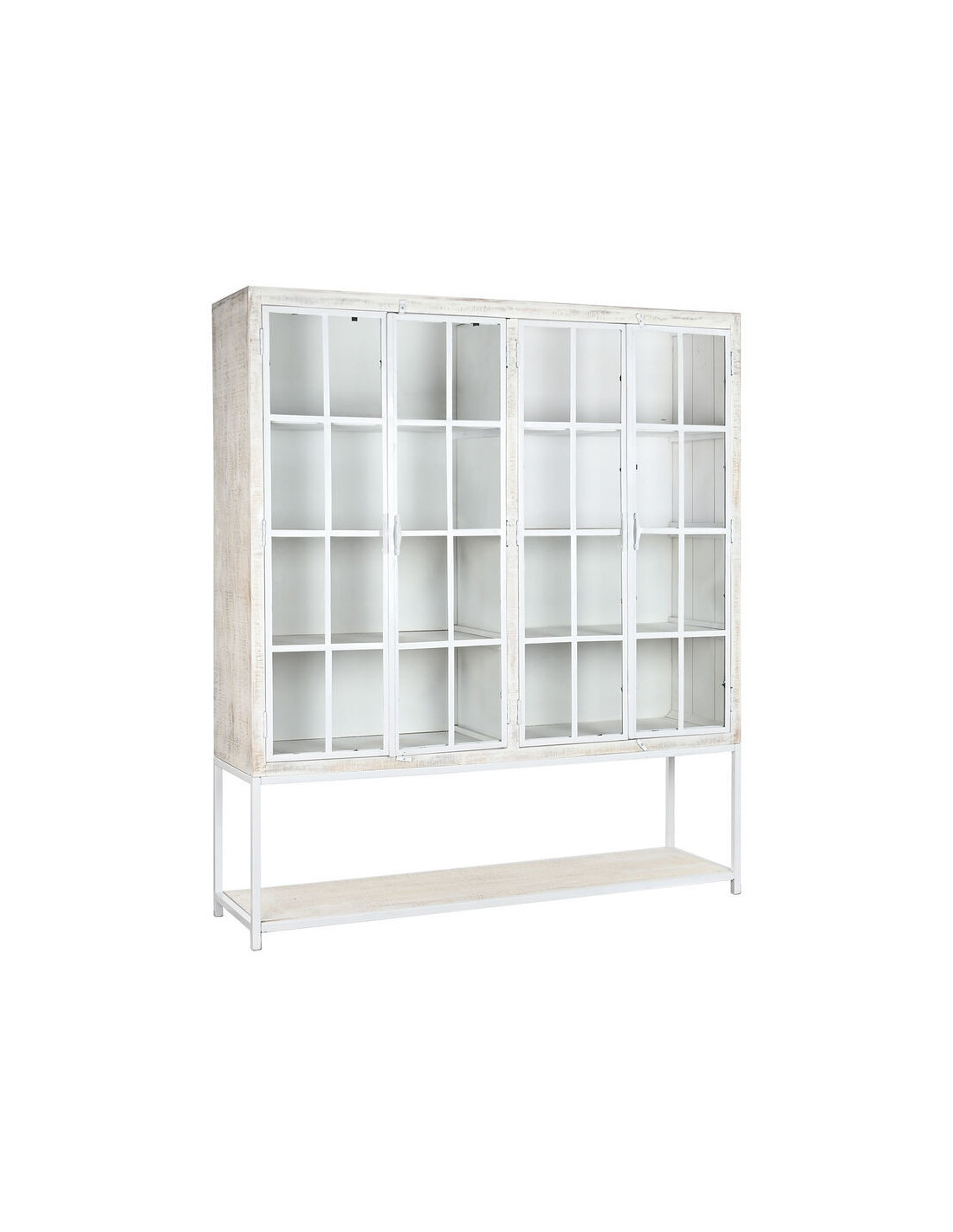 Buffet vaisselier moderne Haut 4 portes 1 étagère Bois de manguier ...